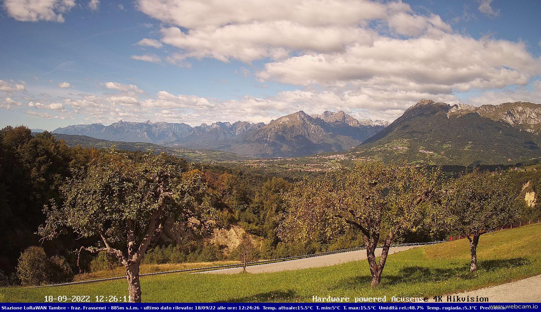 Online la nuova webcam panoramica da Tambre verso Alpago e Valbelluna ...